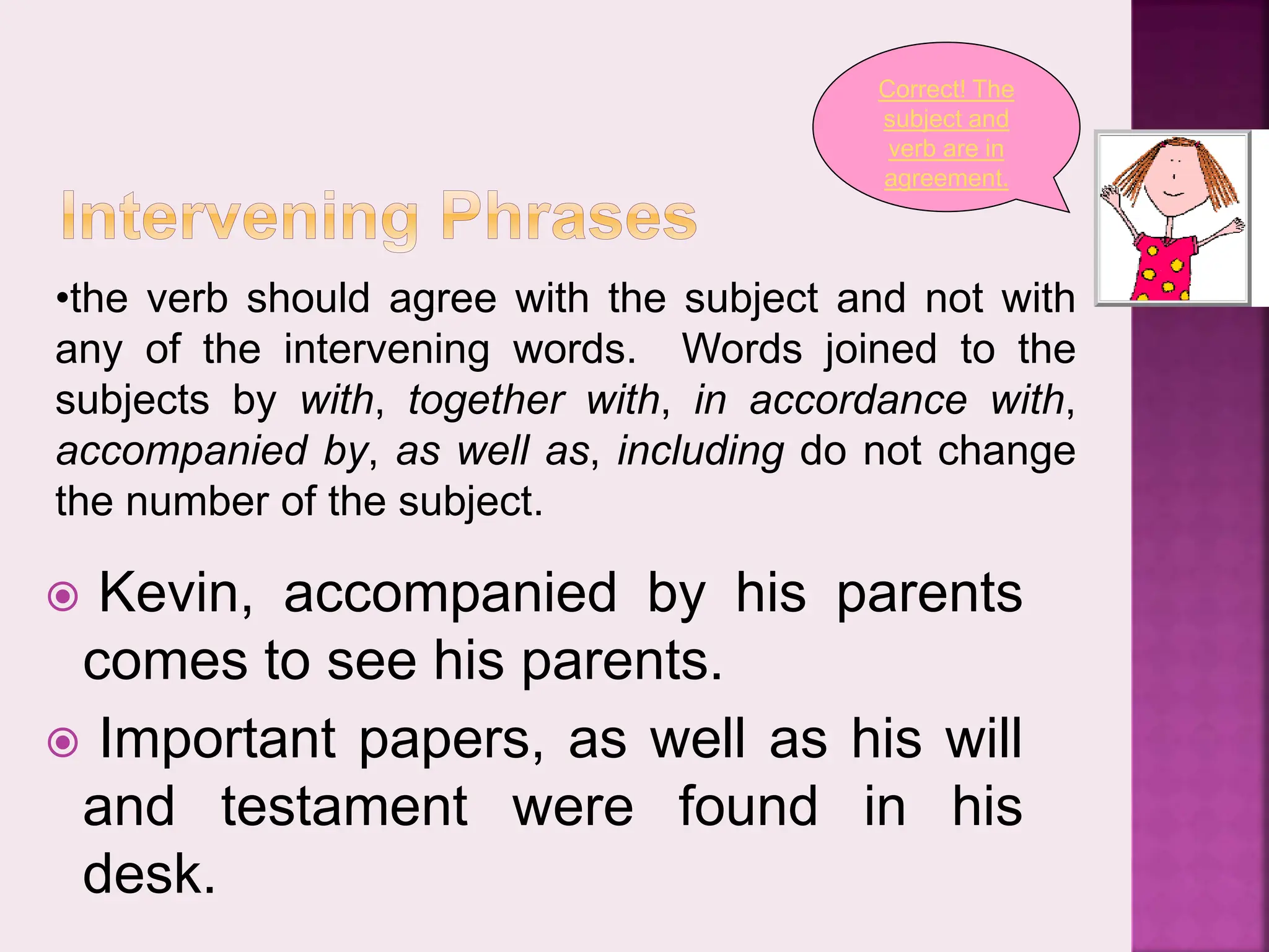 SUBJECT VERB AGREEMENT REVIEW RULES AND EXERCISES | PPTX