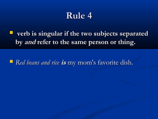 Subject verb agreement | PPT