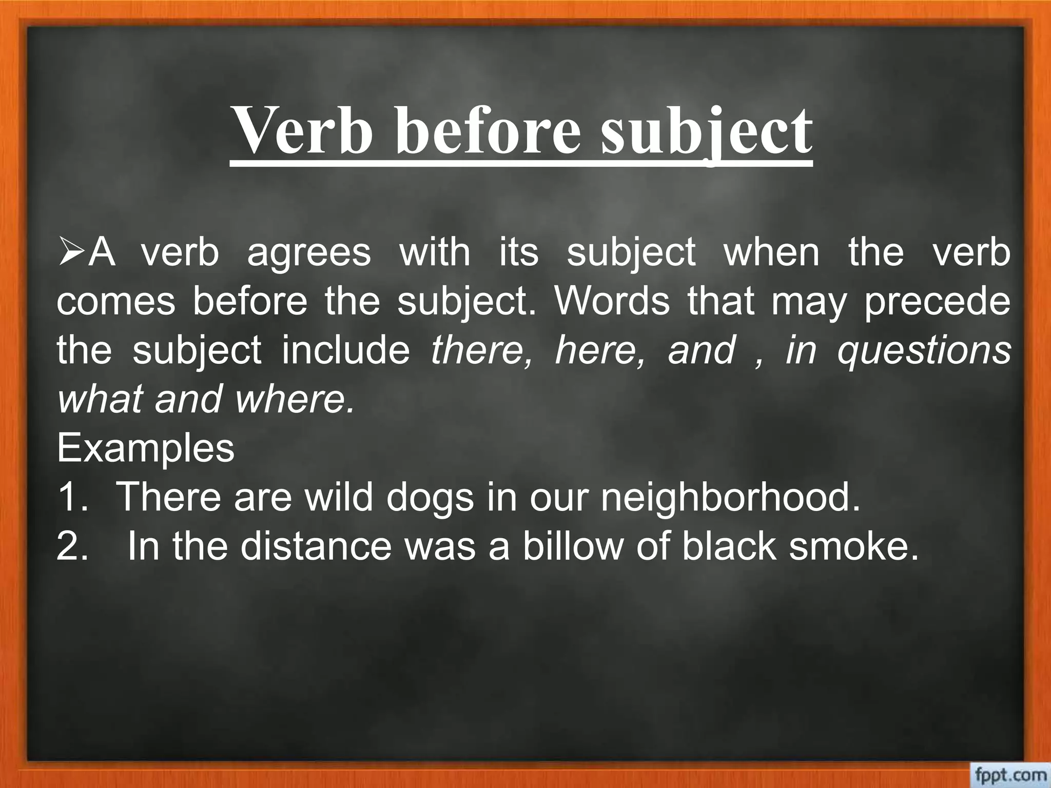 Subject verb agreement english presentation | PPTX