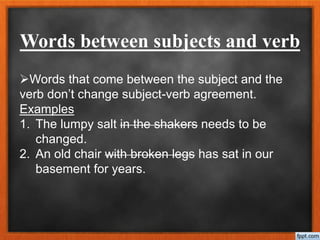 Subject verb agreement english presentation | PPTX