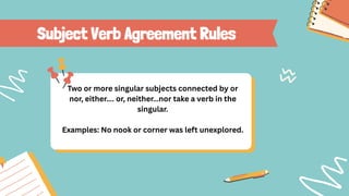 Subject Verb Agreement Rules Explained Easily | PDF
