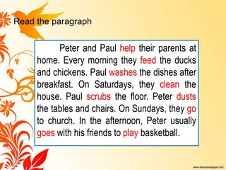 Subject verb argreement | PPT