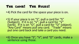 Subject Verb Object Lesson | PPTX