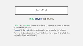 Subject, verb and object | PPTX