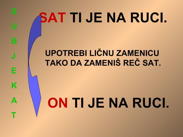 Subjekat lične zamenice | PPT