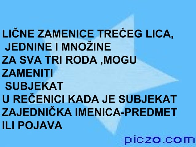 Subjekat lične zamenice | PPT