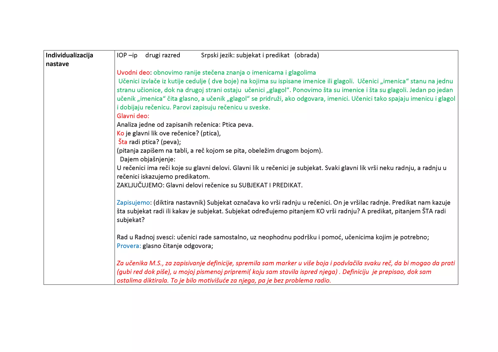 Subjekat i predikat | PDF