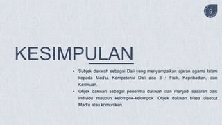 Subjek dan objek dakwah k4 | PPTX