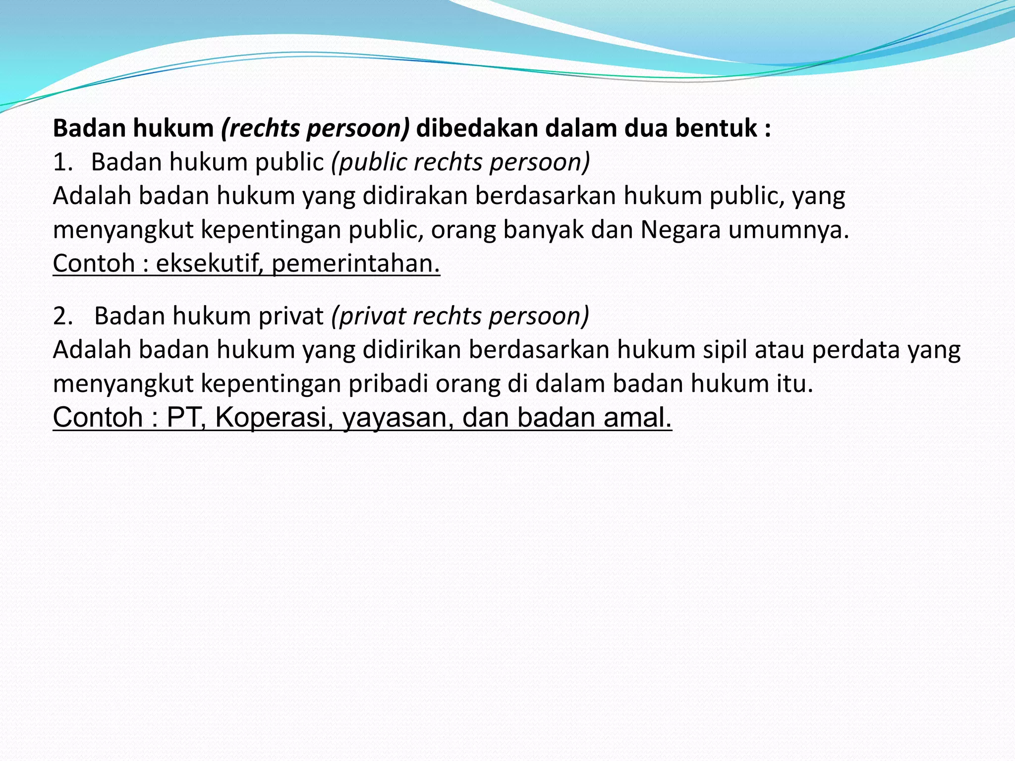 Subjek dan objek hukum | PPTX