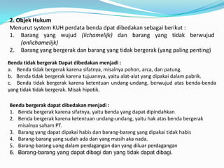 Subjek dan objek hukum | PPTX