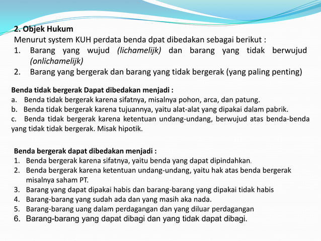 Subjek dan objek hukum | PPTX