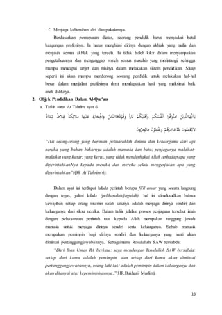 Subjek dan objek pendidikan | DOCX