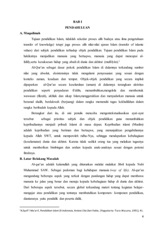 Subjek dan objek pendidikan | DOCX