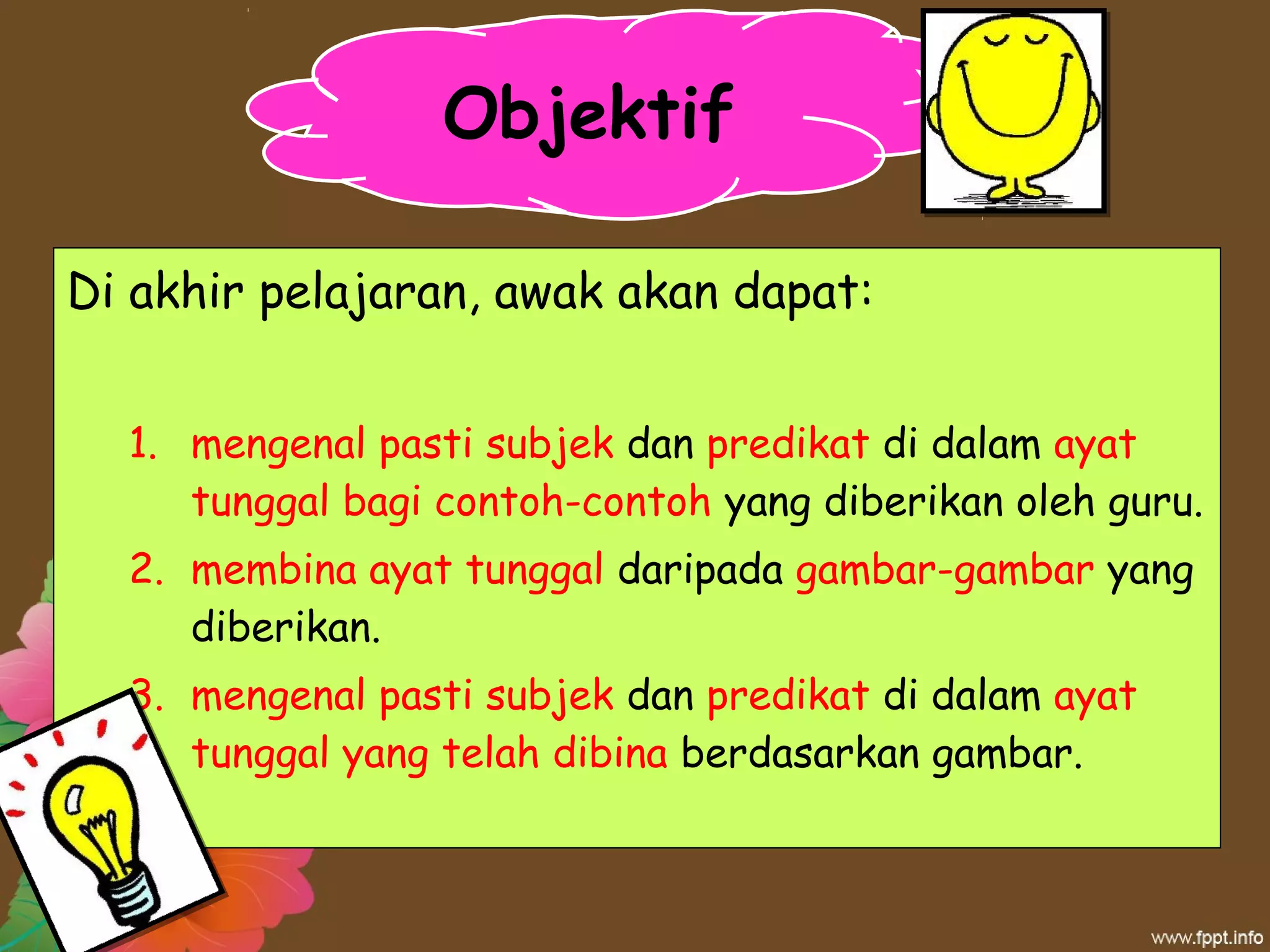 Subjek dan predikat | PPT