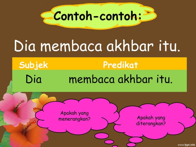 Subjek dan predikat | PPT