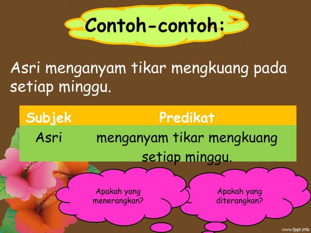 Subjek dan predikat | PPT