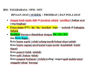 Subjek dan Predikat.pptxbahsa melayu tingkatan 5 | PPTX