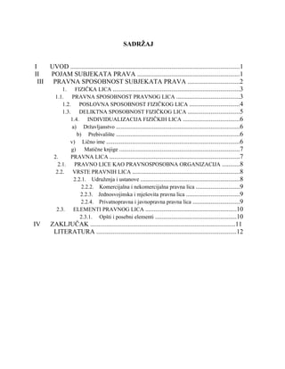 Subjekti prava | DOC
