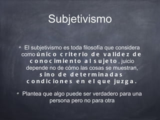Subjetivismo