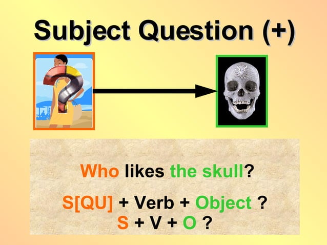 Subject versus Object Questions | PPT | Arts and Crafts | Hobbies ...