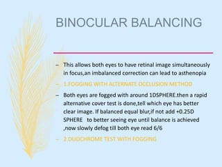 Subjective refraction | PPTX