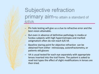 Subjective refraction | PPTX