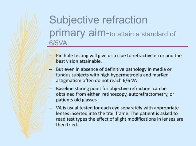 Subjective refraction | PPTX