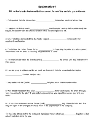 Subjunctive 1 | DOCX