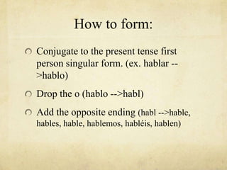 Subjunctive Mood Spanish Intro | PPTX