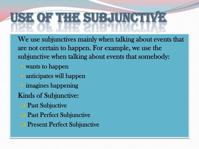 Subjunctive | PPTX