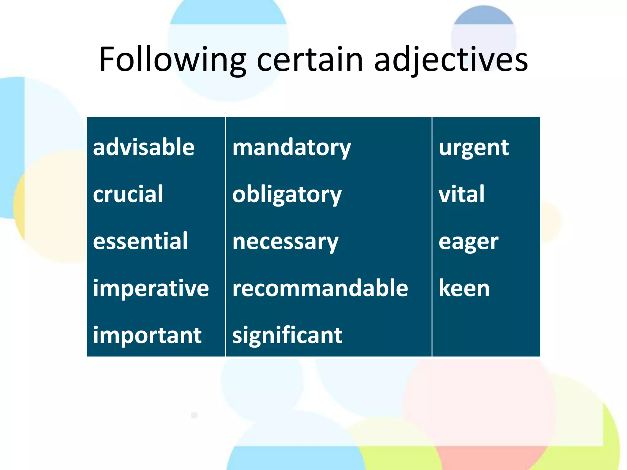 Subjunctive nominative | PPTX