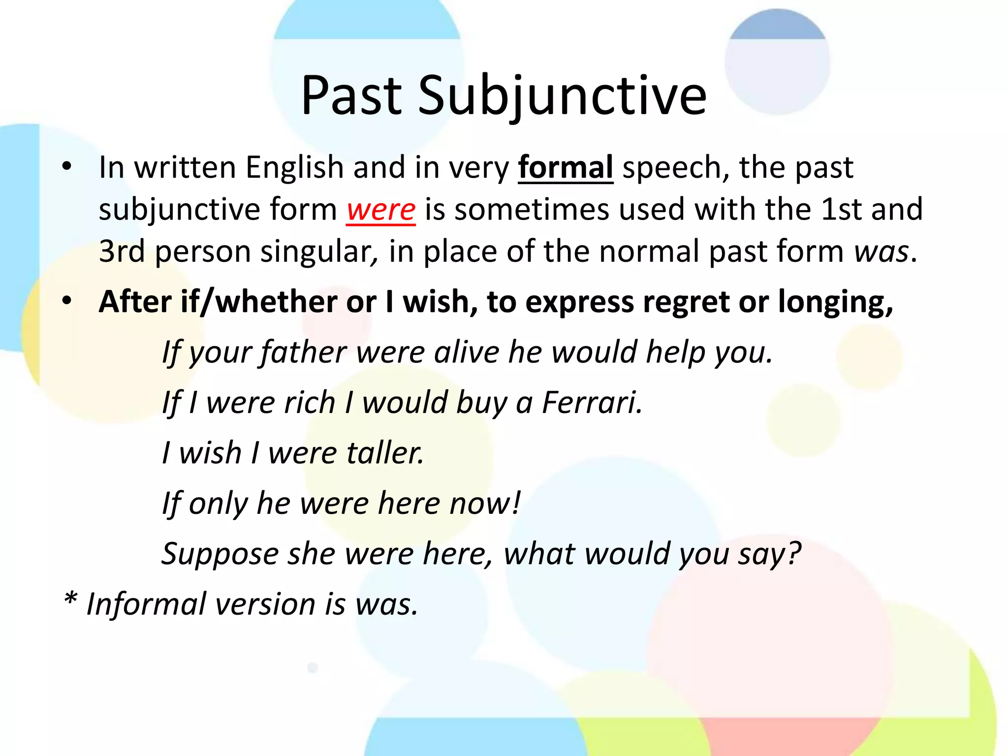 Subjunctive nominative | PPTX