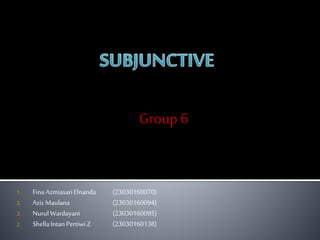 Subjunctive | PPTX