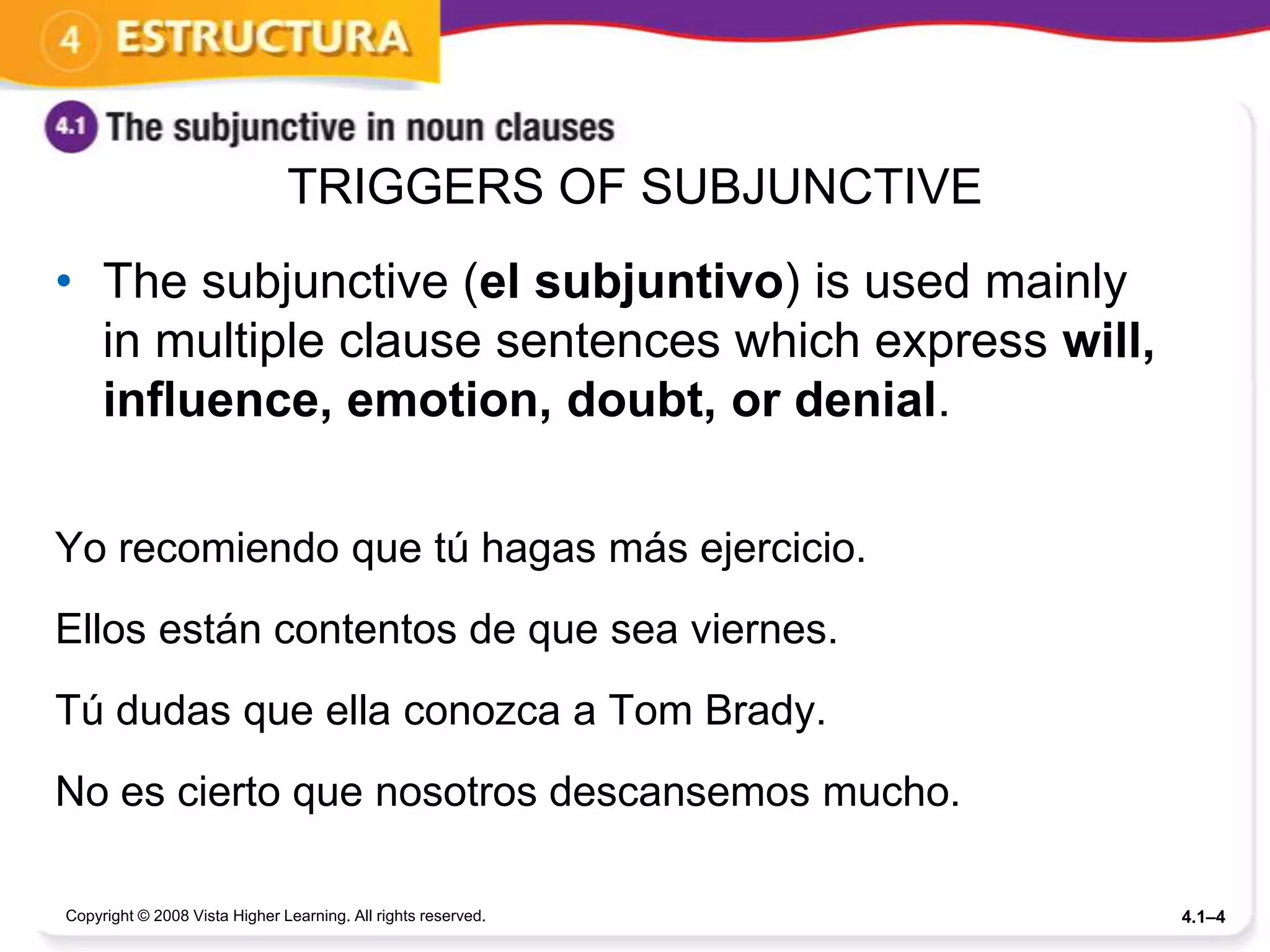 Subjunctive el subjuntivo ppt | PPTX
