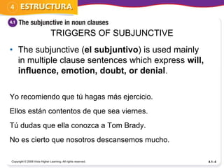 Subjunctive el subjuntivo ppt | PPTX