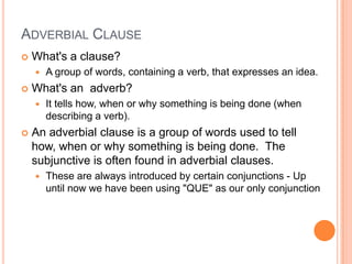 Subjunctive with adverbial clauses | PPTX