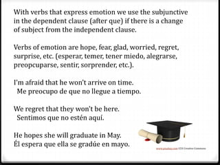 Subjunctive with verbs of emotion | PPTX