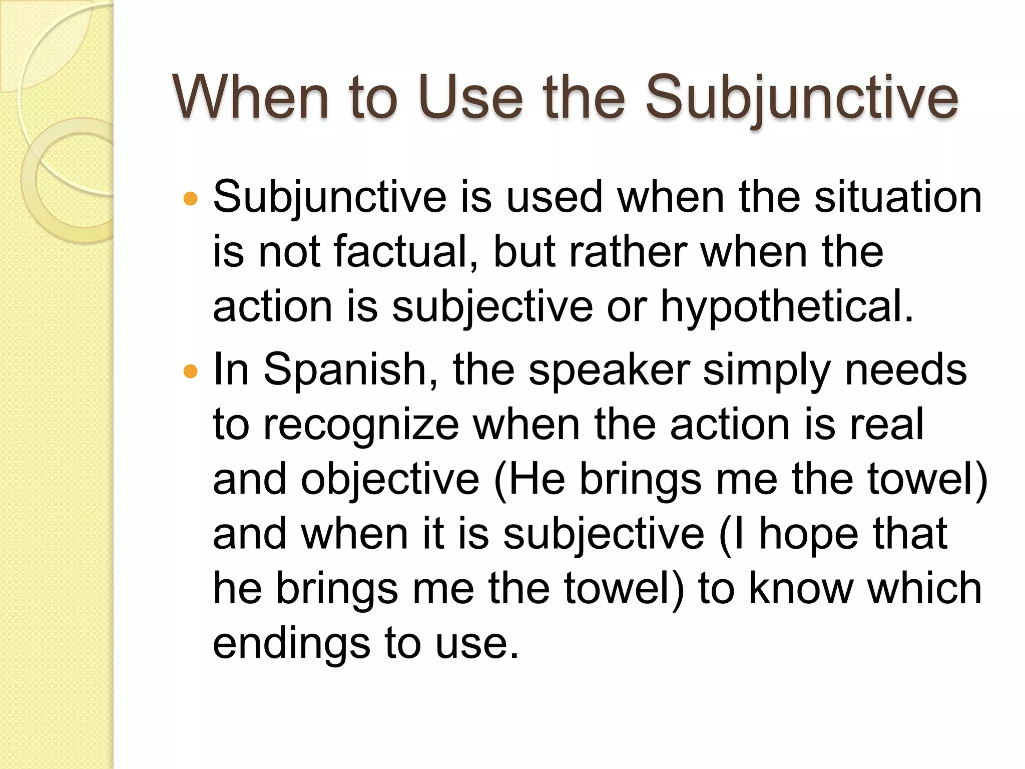 Subjunctive - Spanish II | PPTX