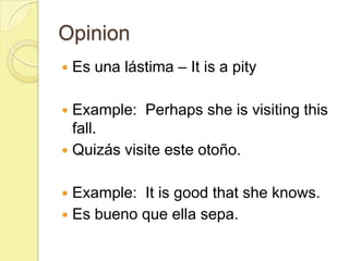 Subjunctive - Spanish II | PPTX