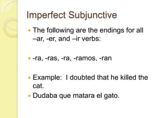 Subjunctive - Spanish II | PPTX
