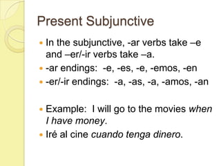 Subjunctive (no pictures) | PPTX