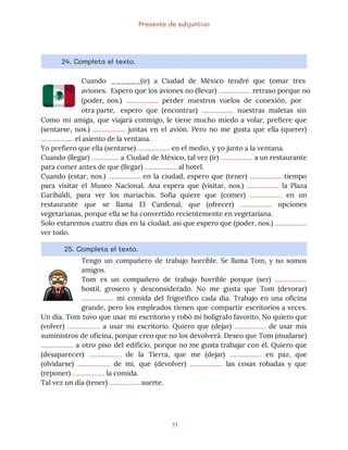 Subjuntivo ejercicios-karina | PDF