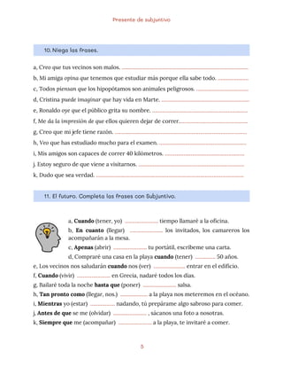 Subjuntivo ejercicios-karina | PDF | Personal Celebrations & Life Events