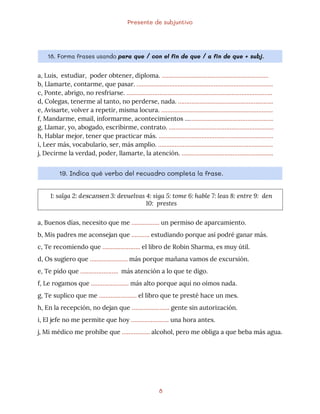 Subjuntivo ejercicios-karina | PDF
