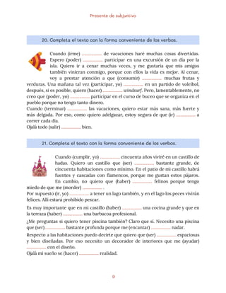 Subjuntivo ejercicios-karina | PDF