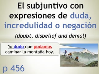 Subjuntivo con duda, negación y certeza | PPTX