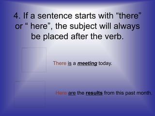 SUBJECTVERBAGREEMENT RULES PRESENTATION.ppt
