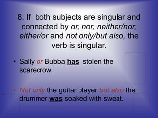 SUBJECTVERBAGREEMENT RULES PRESENTATION.ppt