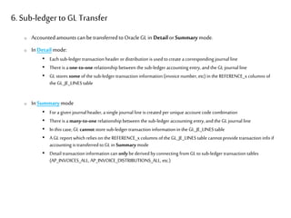 Oracle Sub-ledger Accounting : a Technical Overview | PPTX