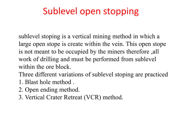 Sublevel open stopping assignment | PDF | Climbing | Extreme Sports